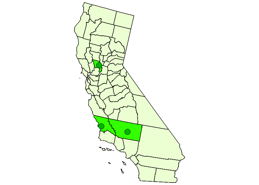Hesperia columbia, USA California map