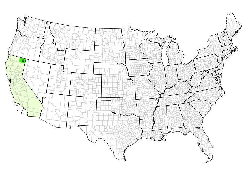 Speyeria egleis warner seg, USA map